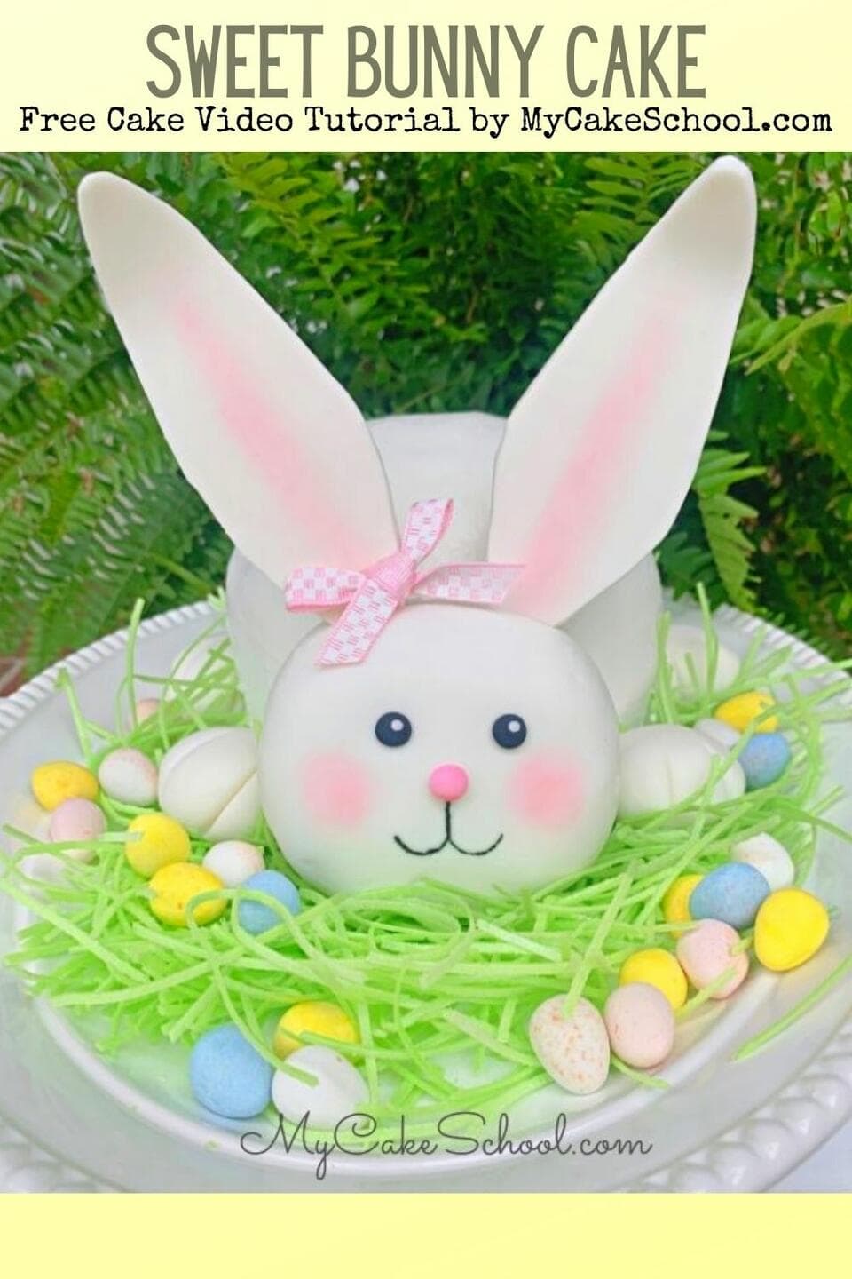 Sweet Bunny Cake {Free Video Tutorial} - My Cake School