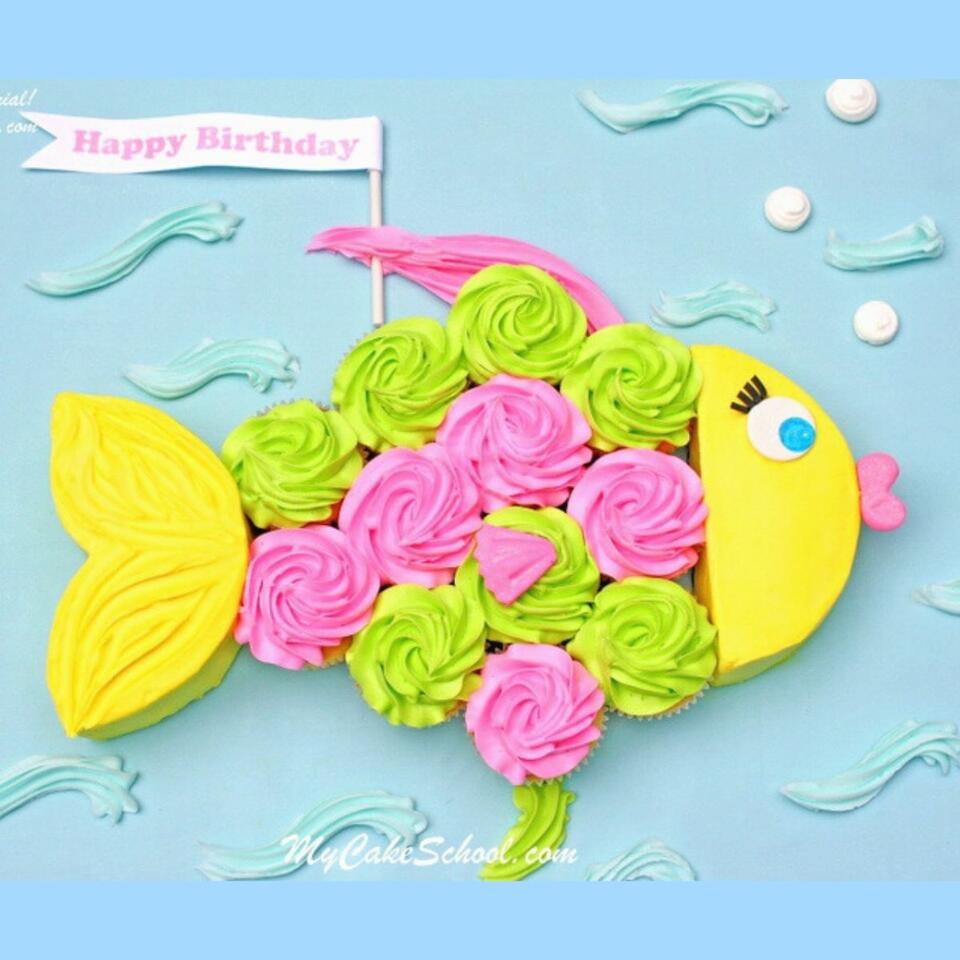 Fish Cupcake Cake!~A Blog Tutorial - My Cake School