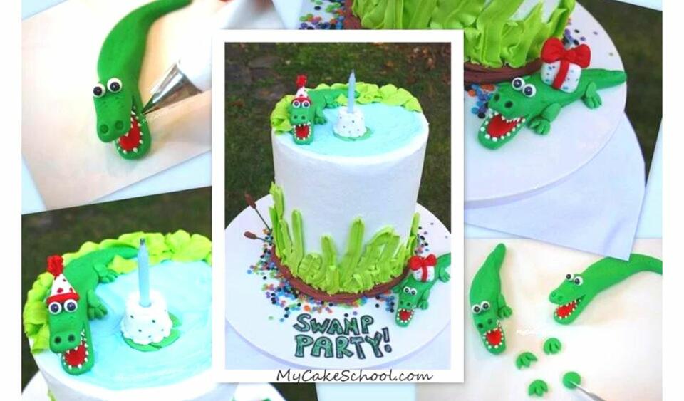 Alligator Birthday Cake Tutorial - My Cake School