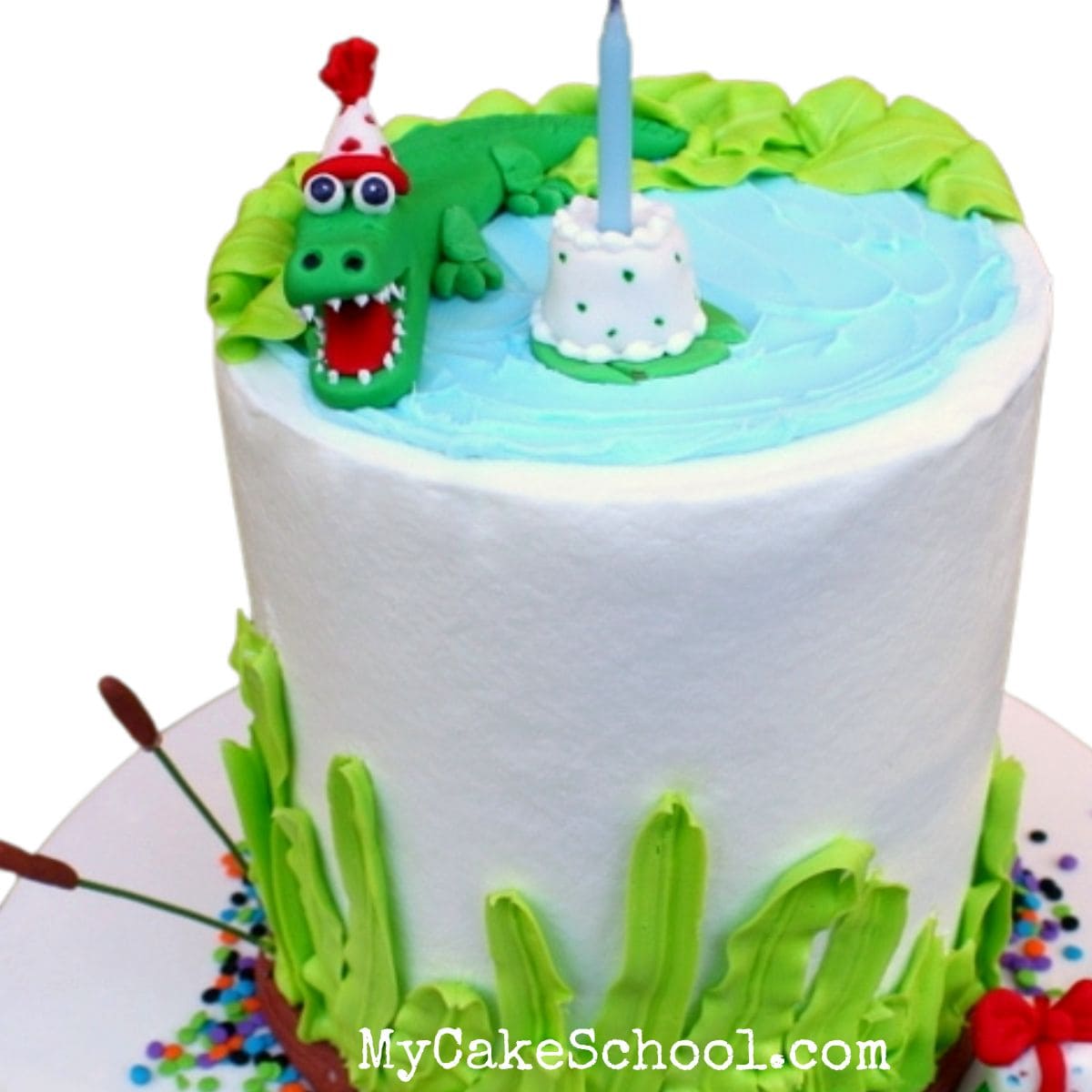 Alligator Birthday Cake Tutorial - My Cake School