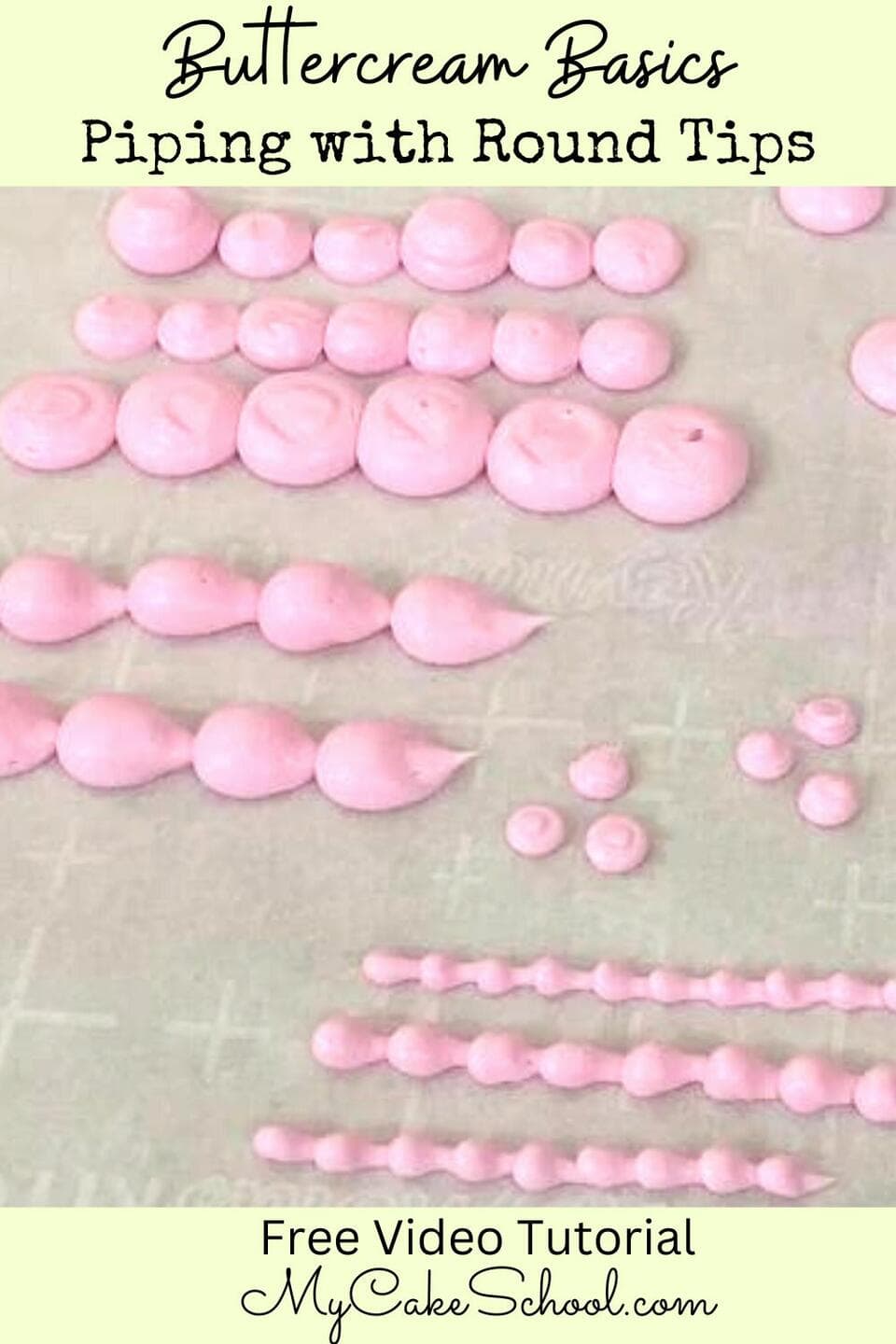 Piping Basics- Round Piping Tips - My Cake School