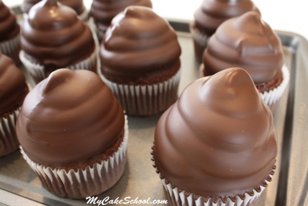 Chocolate Shell Recipe for Hi-Hat Cupcakes! - My Cake School