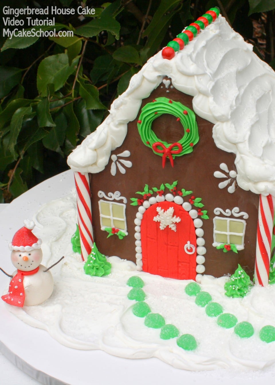 Gingerbread House Cake~Video Tutorial - My Cake School