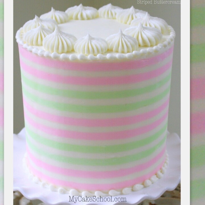 Colorful Striped Chocolate Curls- Cake Tutorial - My Cake School