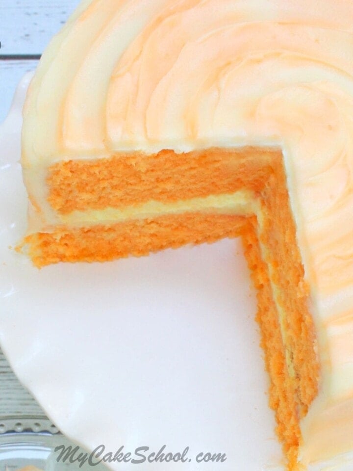 Orange Velvet Cake - My Cake School