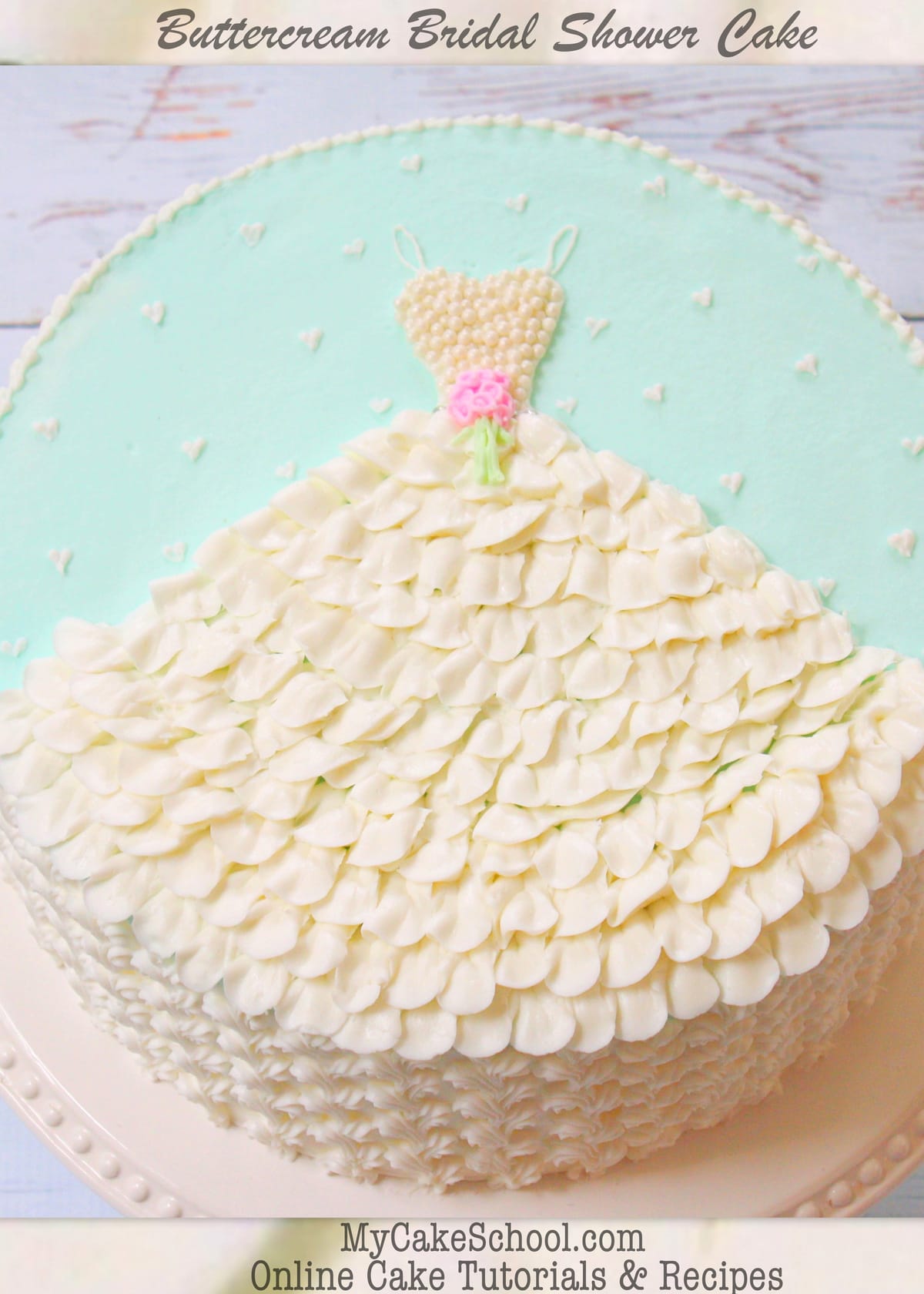 Wedding Dress In Buttercream A Free Cake Decorating Tutorial My