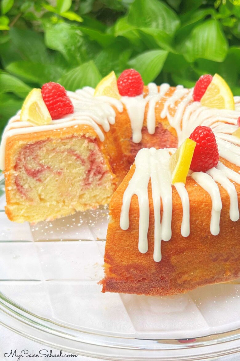 Lemon Raspberry Pound Cake - My Cake School