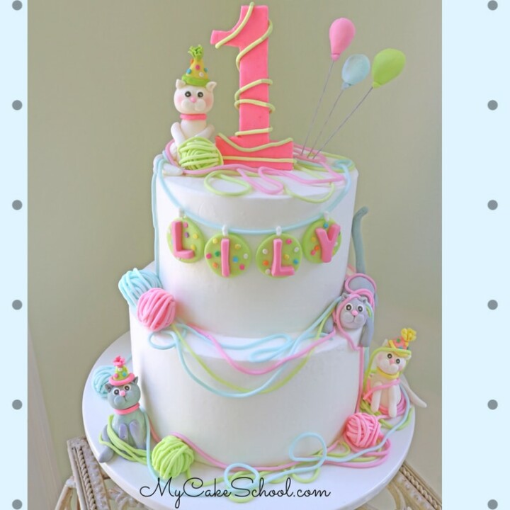 Yellow Birthday Cake - My Cake School