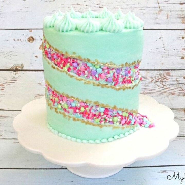 Watermelon Fault Line Cake Tutorial - My Cake School