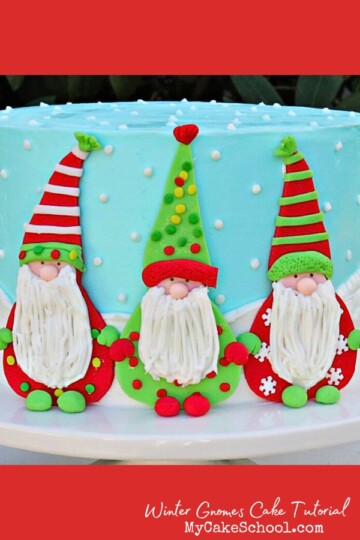 Winter Gnomes Cake - My Cake School