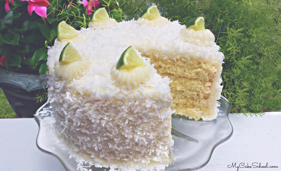Coconut Lime Cake - My Cake School