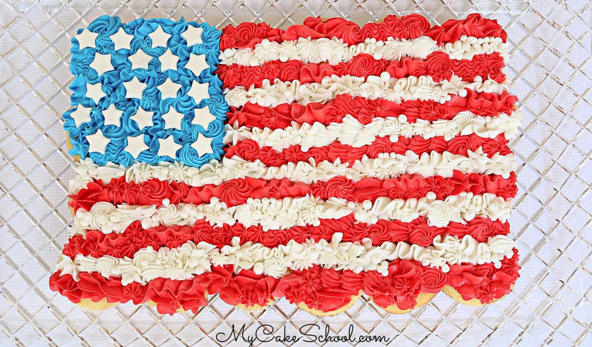 Easy Flag Cupcake Cake- A Free Cake Tutorial - My Cake School