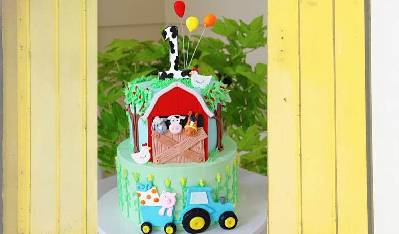 Farm Cake Tutorial - My Cake School