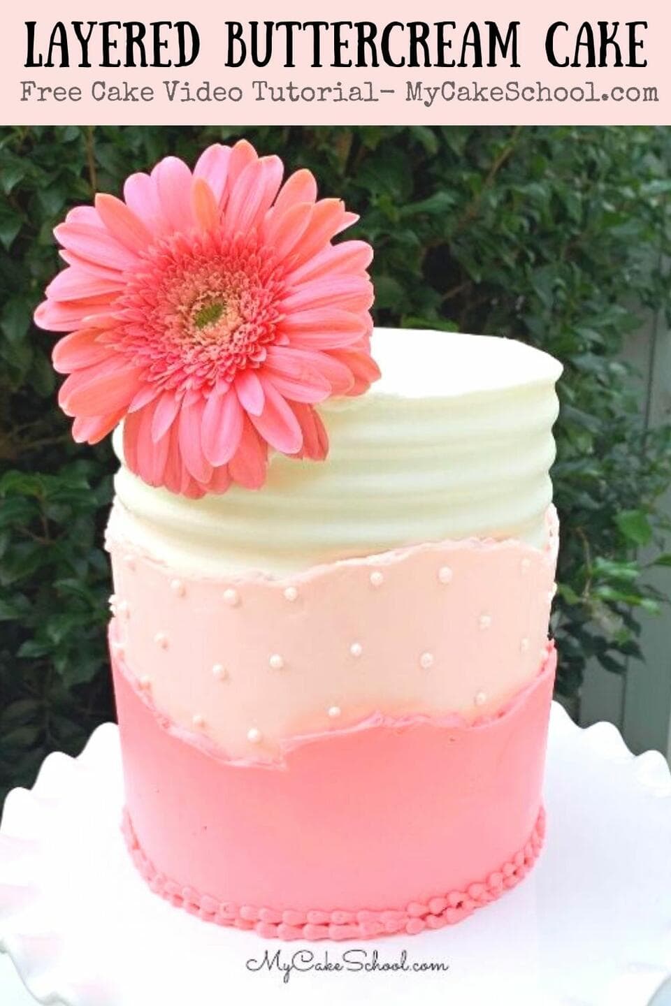 Layered Buttercream Cake Tutorial - My Cake School
