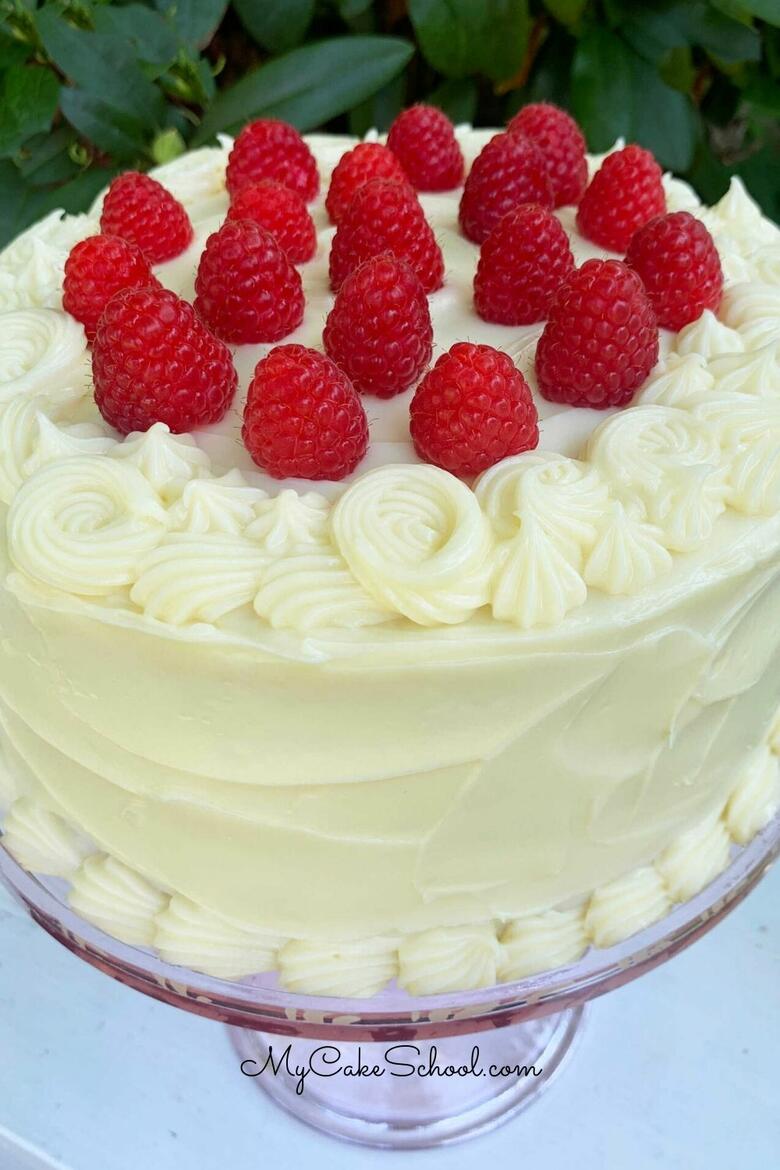 Raspberry Layer Cake - My Cake School