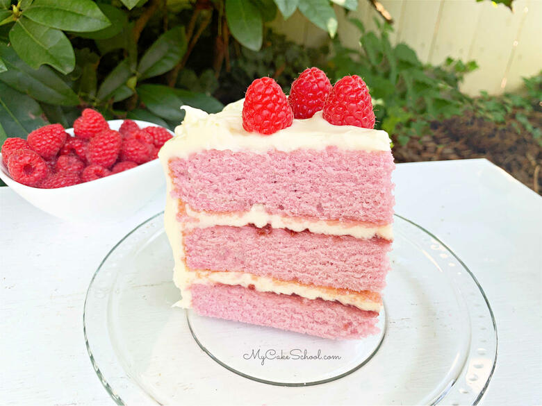 Raspberry Layer Cake - My Cake School