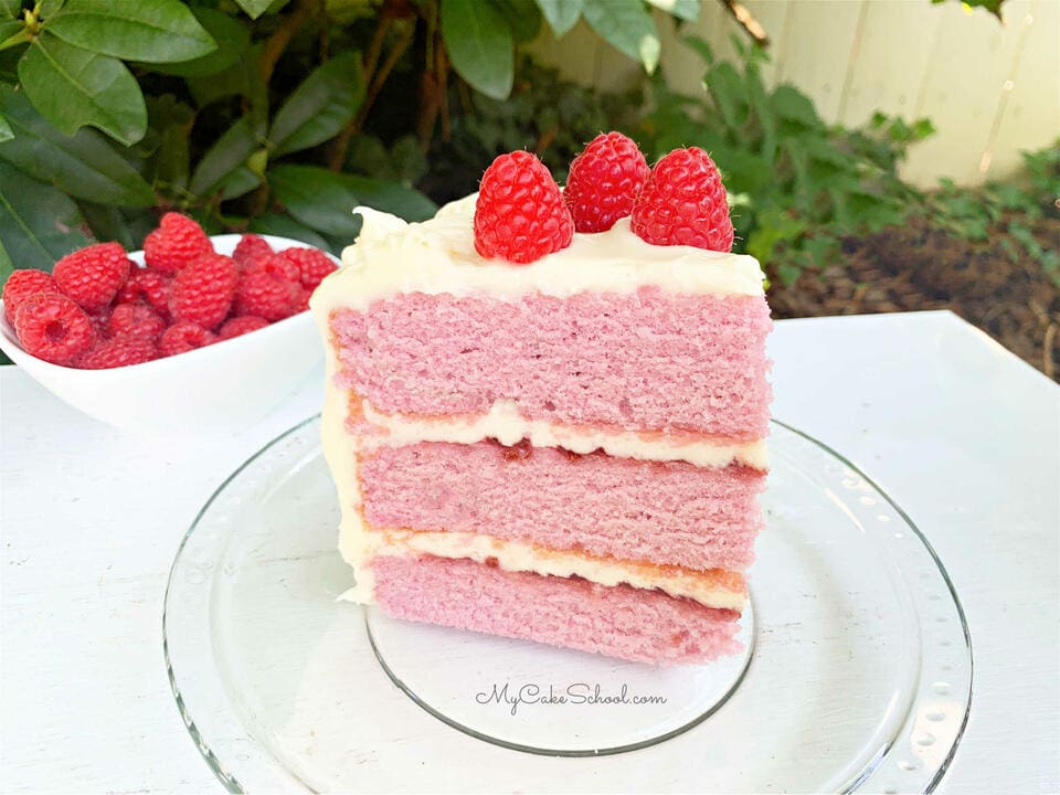 Raspberry Layer Cake - My Cake School