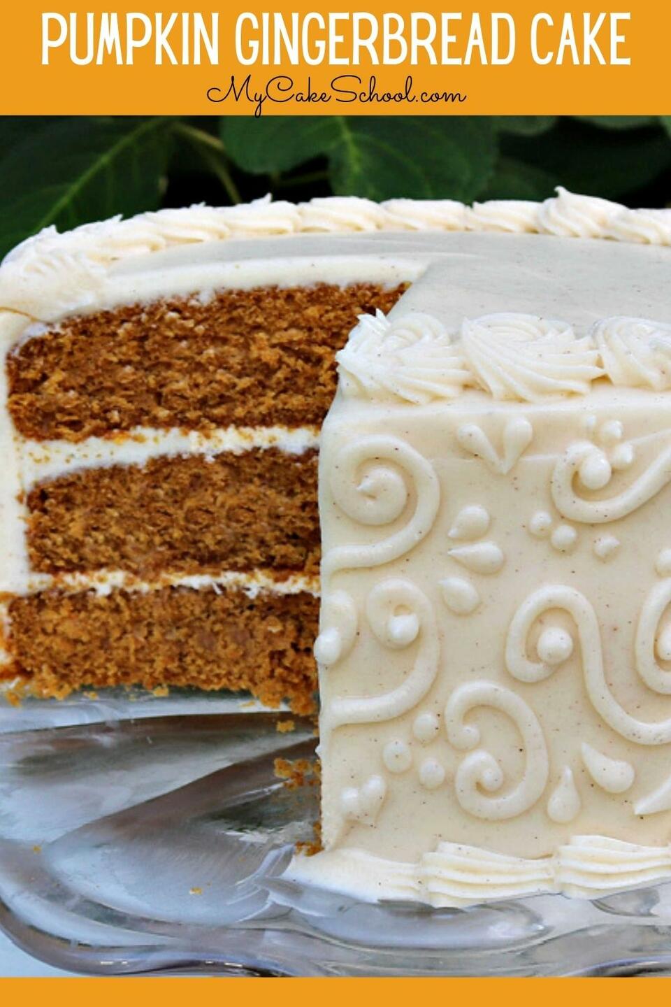 Pumpkin Gingerbread Cake - My Cake School