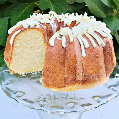 White Chocolate Pound Cake - My Cake School