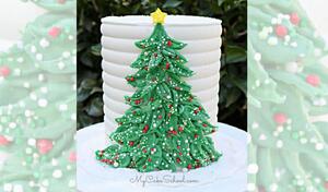 Christmas Tree Cake in Chocolate - My Cake School