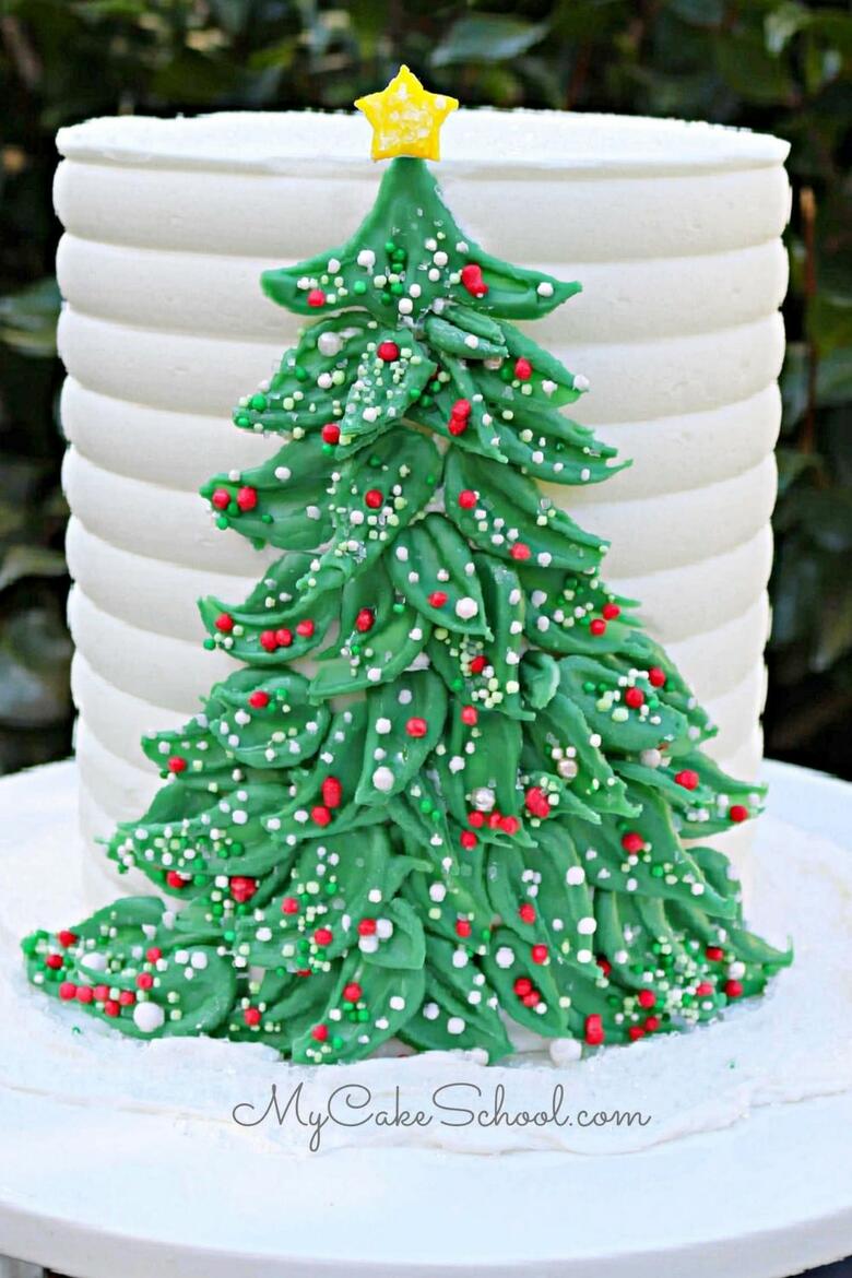 Christmas Tree Cake in Chocolate - My Cake School
