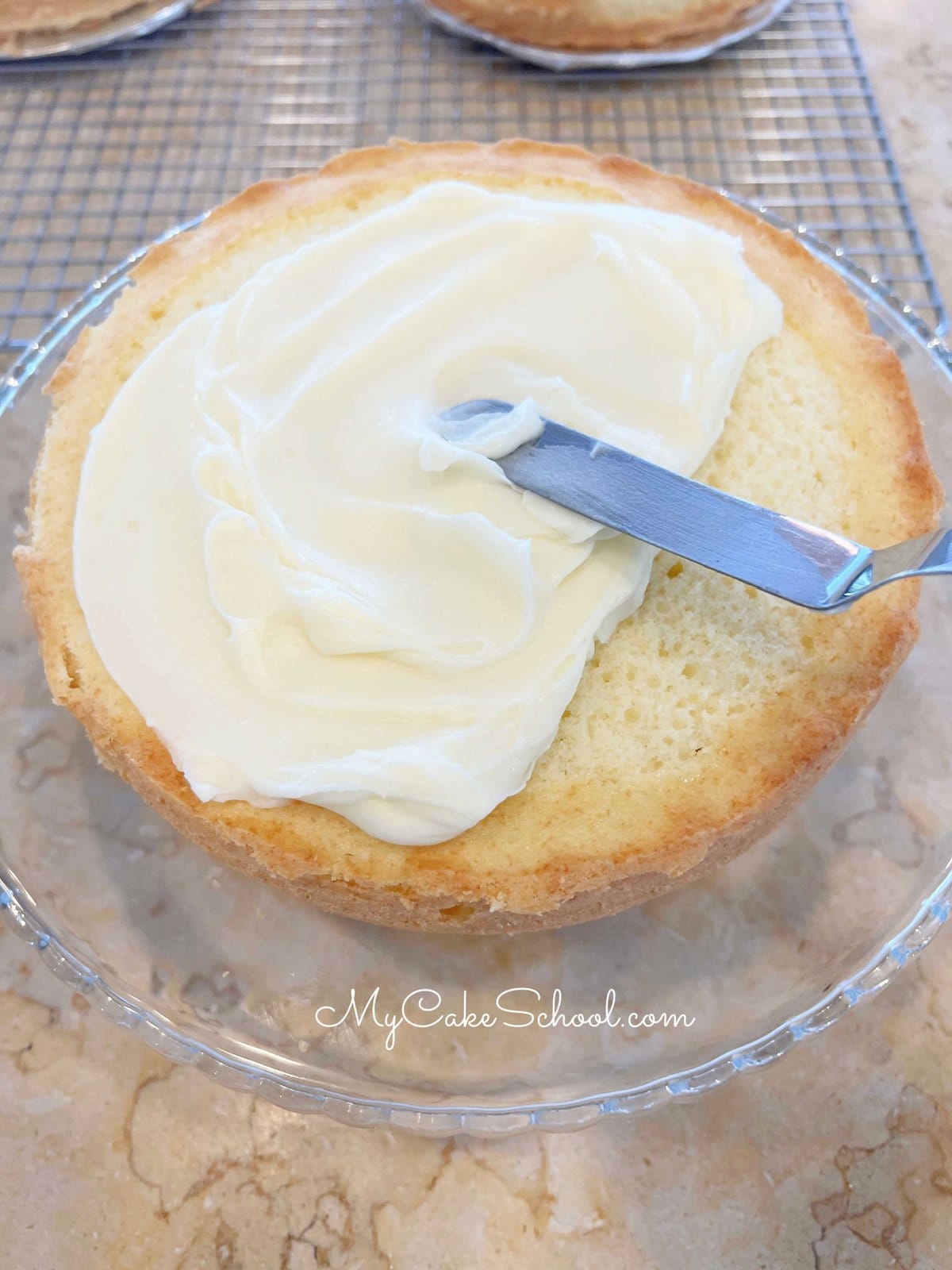 Almond Cream Cheese Layer Cake - My Cake School