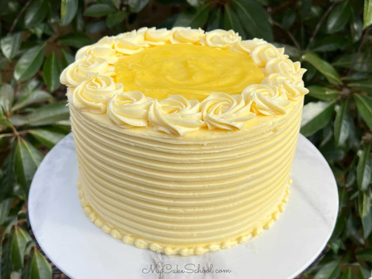 Lemon Velvet Cake - My Cake School