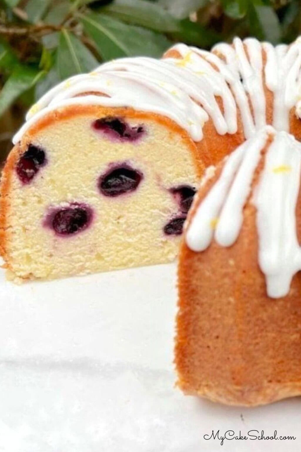 Lemon Blueberry Pound Cake - My Cake School
