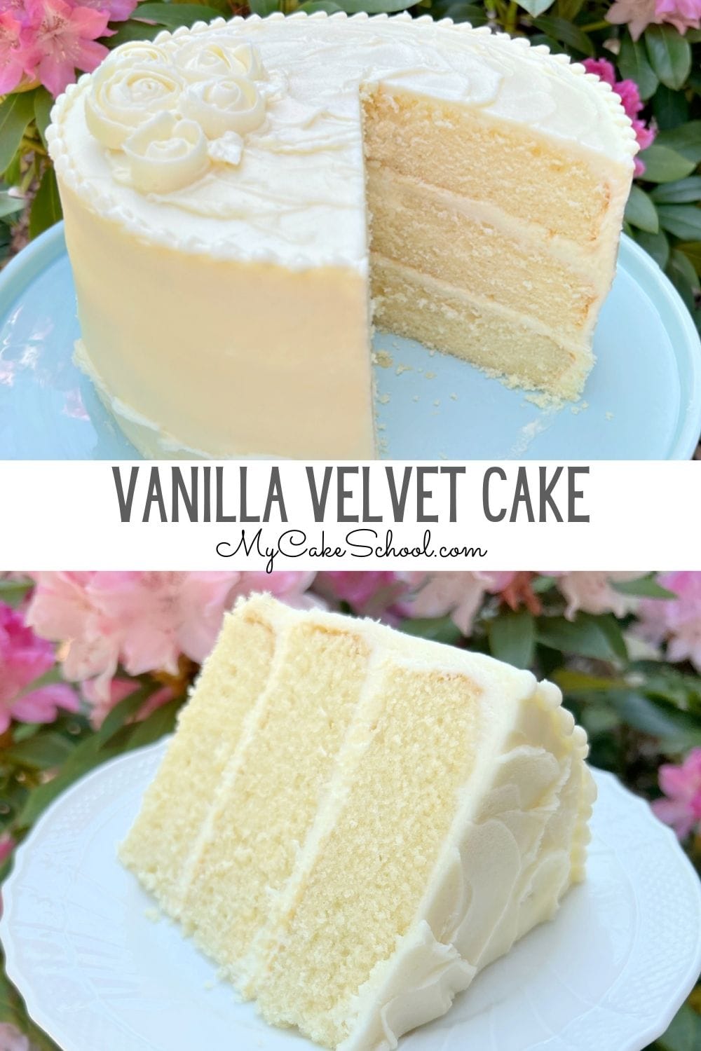 Vanilla Velvet Cake - My Cake School