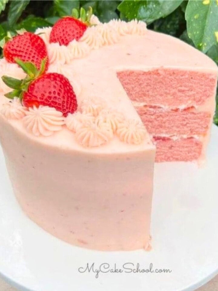 Strawberry Sheet Cake My Cake School