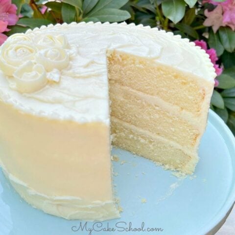 Vanilla Velvet Cake - My Cake School