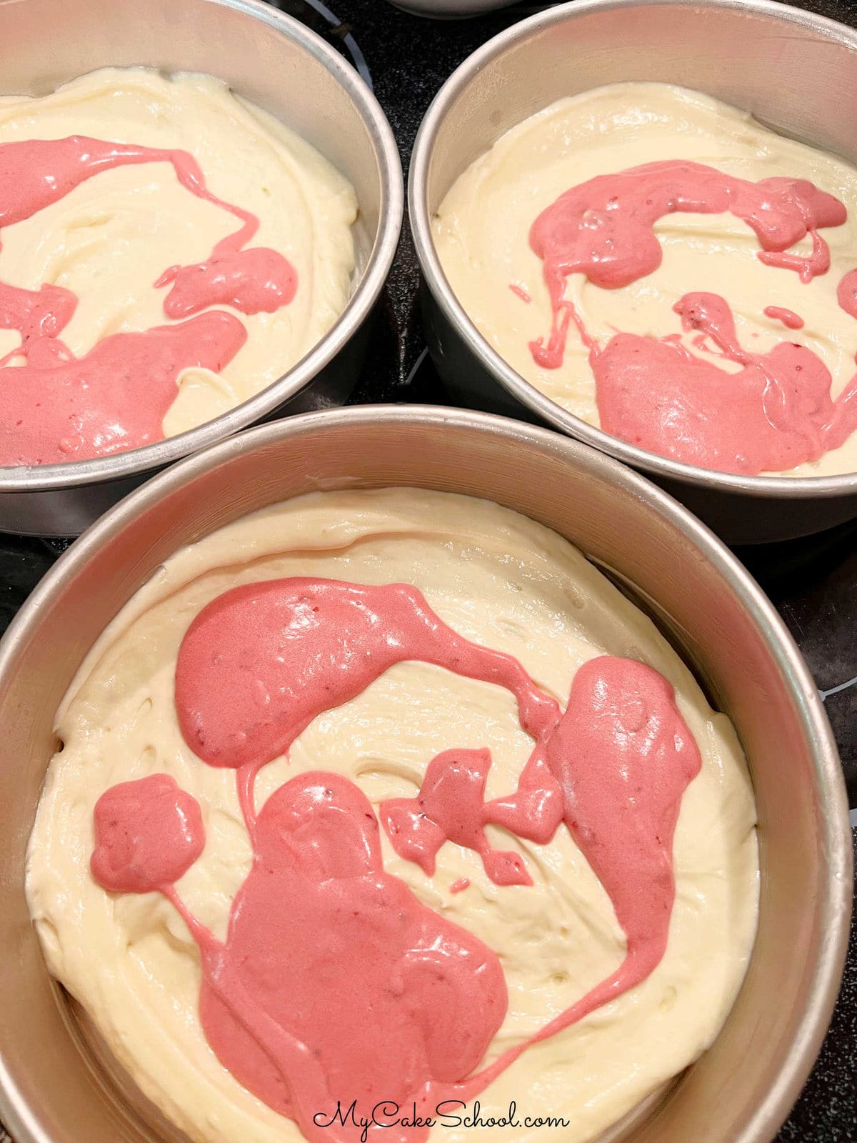 Almond Raspberry Swirl Cake - My Cake School