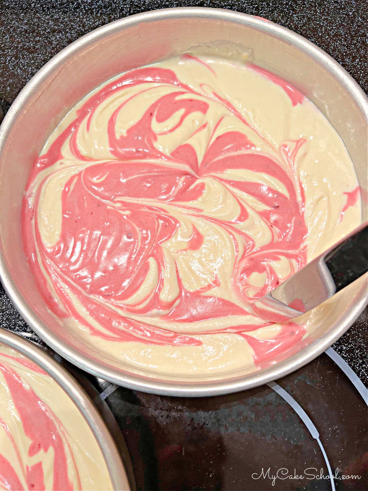 Almond Raspberry Swirl Cake - My Cake School