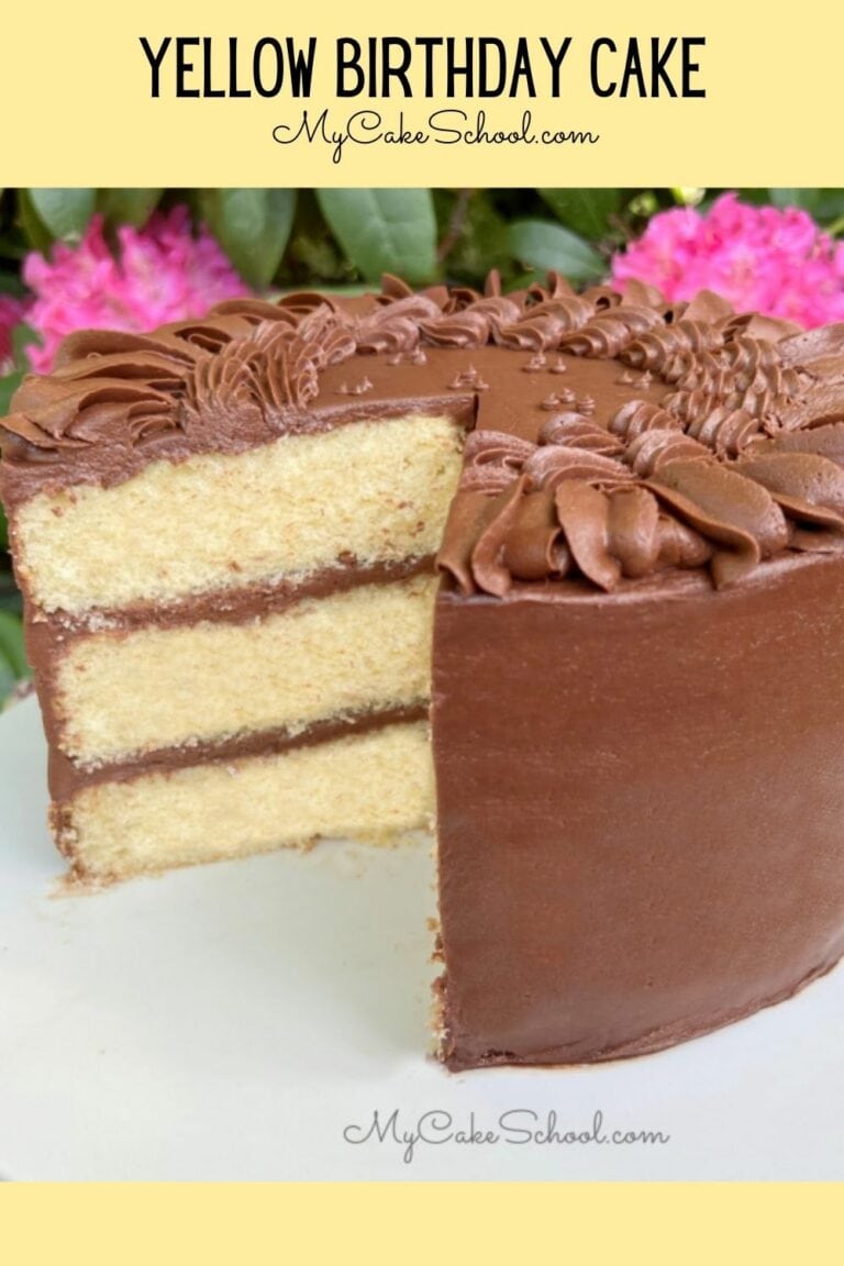 Yellow Birthday Cake - My Cake School