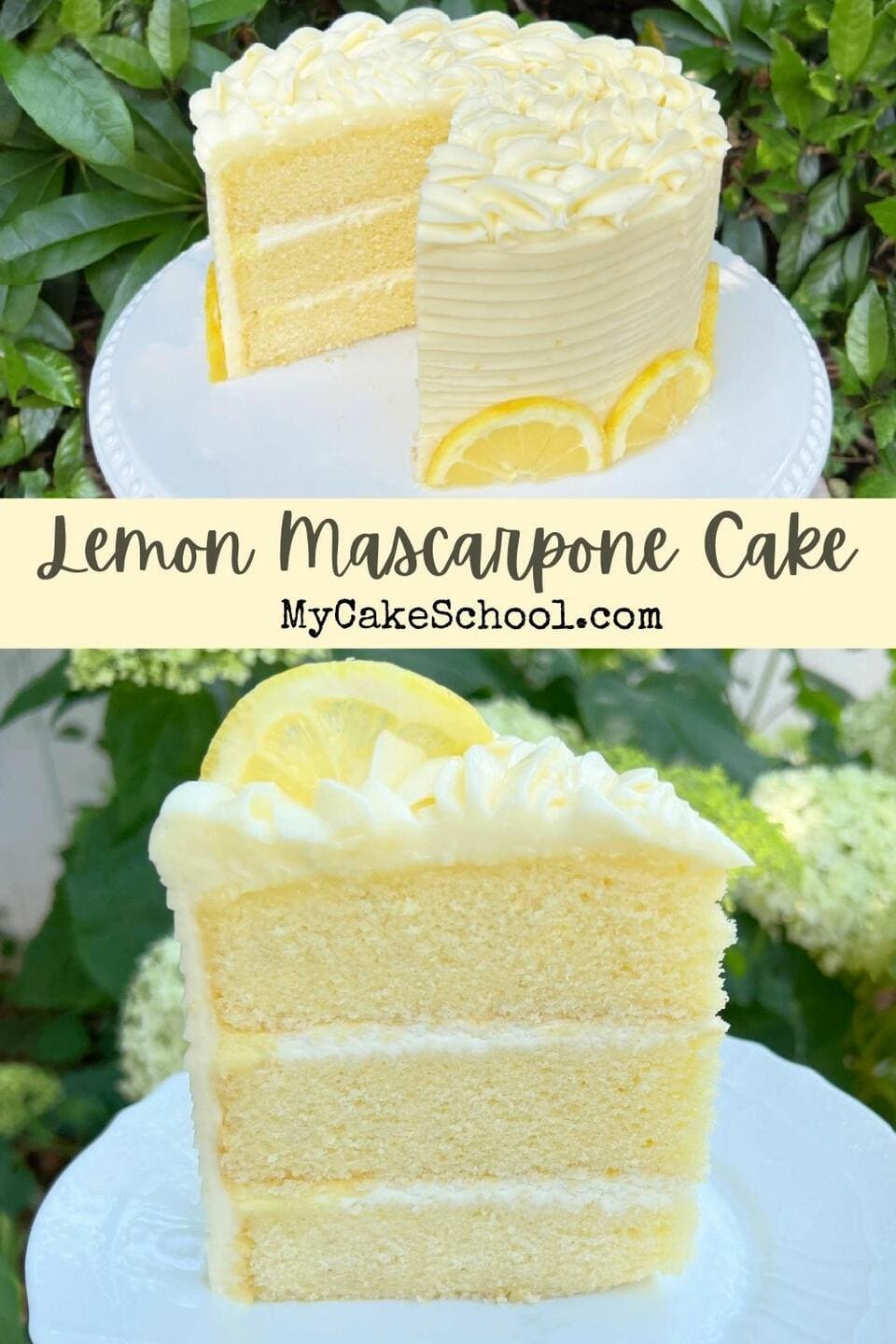 Lemon Mascarpone Cake - My Cake School