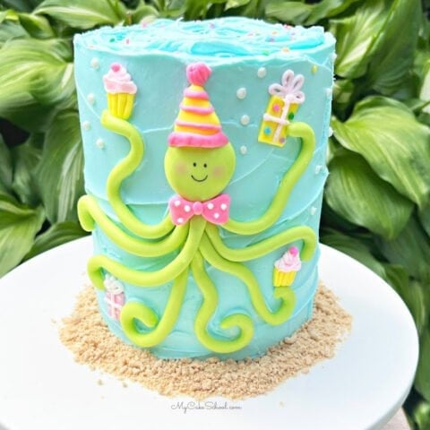 Cute Octopus Birthday Cake - My Cake School