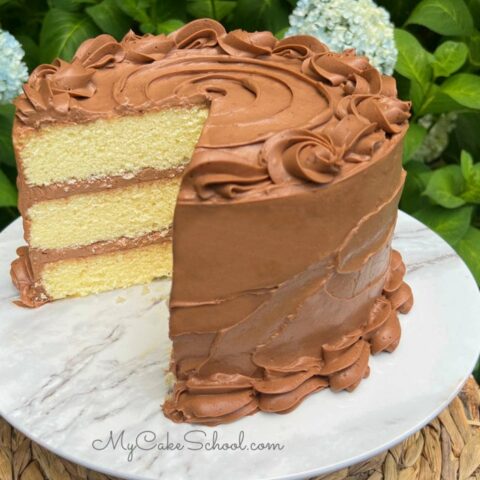 Yellow Velvet Cake - My Cake School