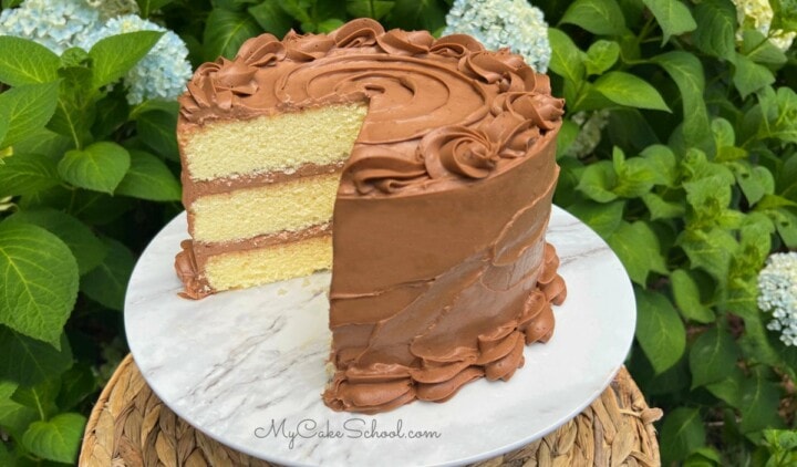 Yellow Velvet Cake - My Cake School