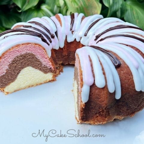 Neapolitan Pound Cake - My Cake School