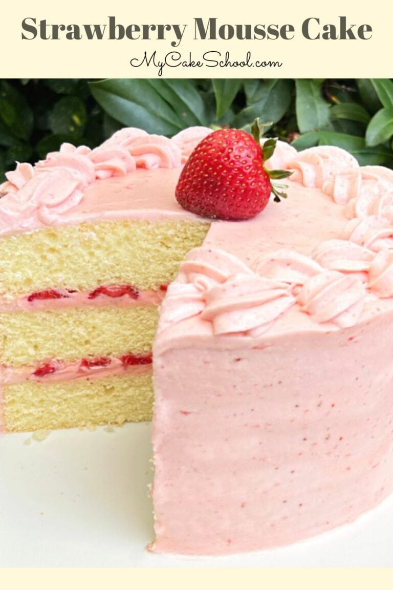Strawberry Mousse Cake - My Cake School