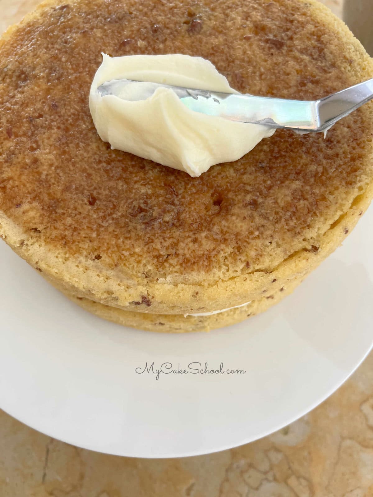 Maple Pecan Layer Cake (Doctored Cake Mix) - My Cake School