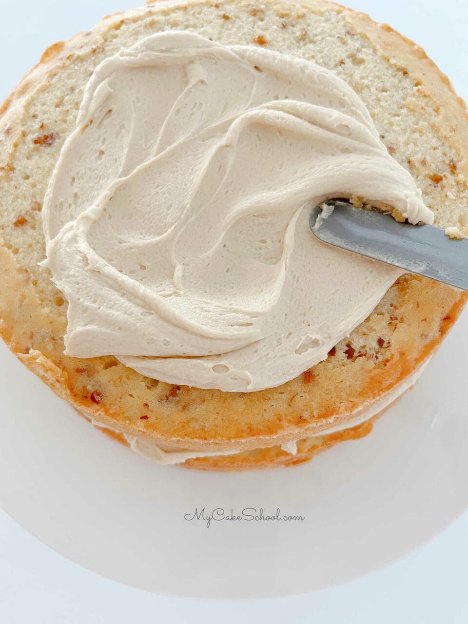 Caramel Pecan Cake - My Cake School