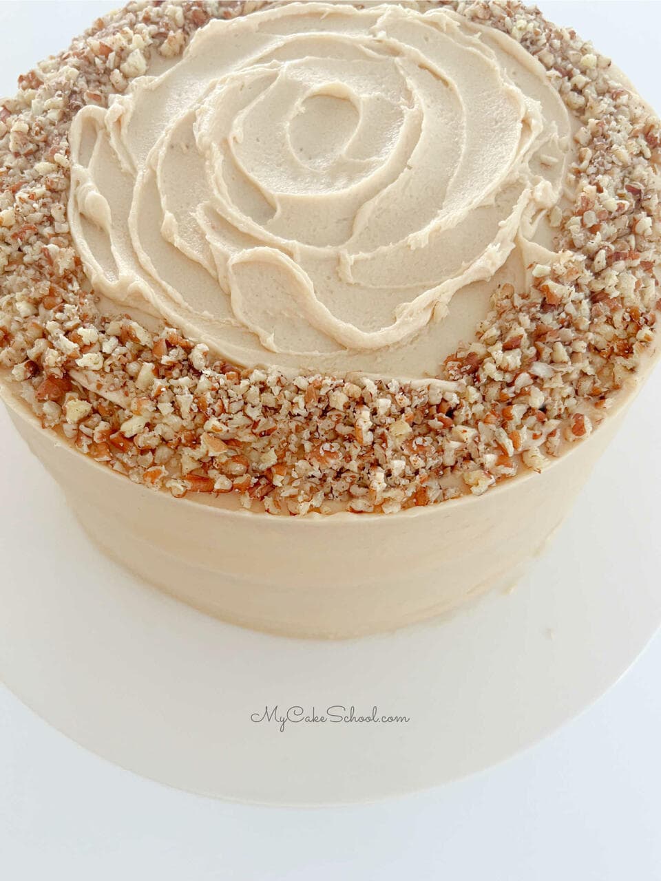 Caramel Pecan Cake - My Cake School