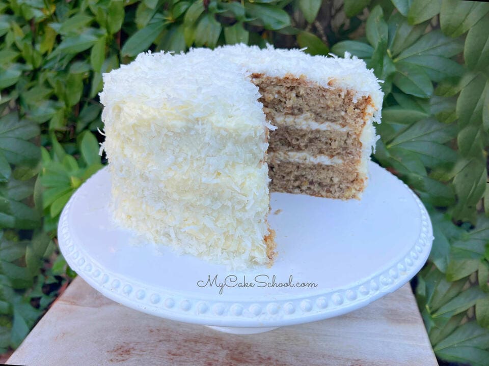 Coconut Hummingbird Cake - My Cake School