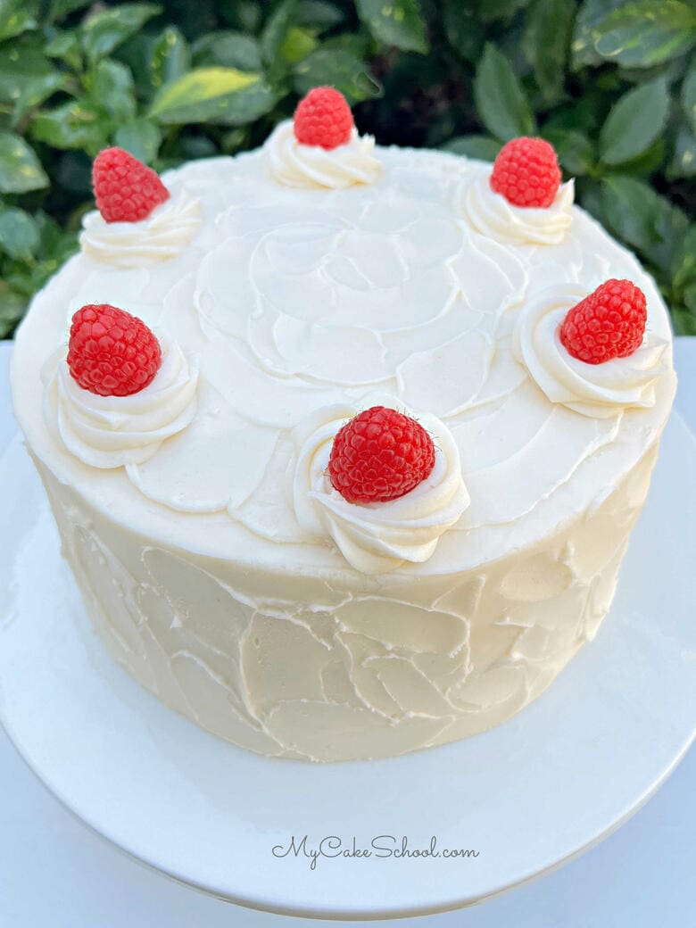 Champagne and Raspberries Cake - My Cake School