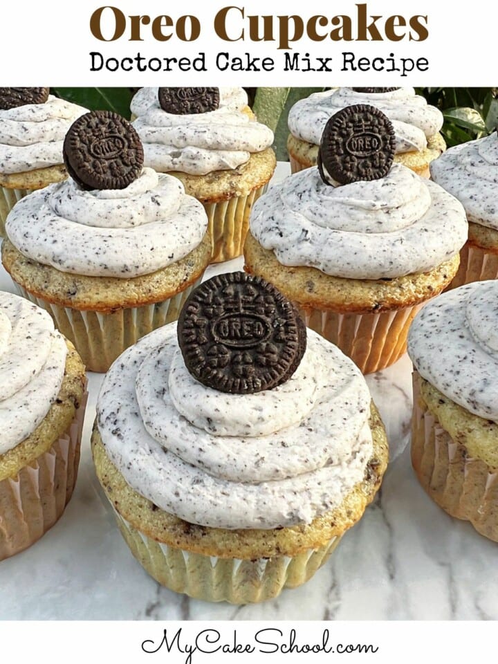Oreo Cupcakes (Doctored Cake Mix) - My Cake School