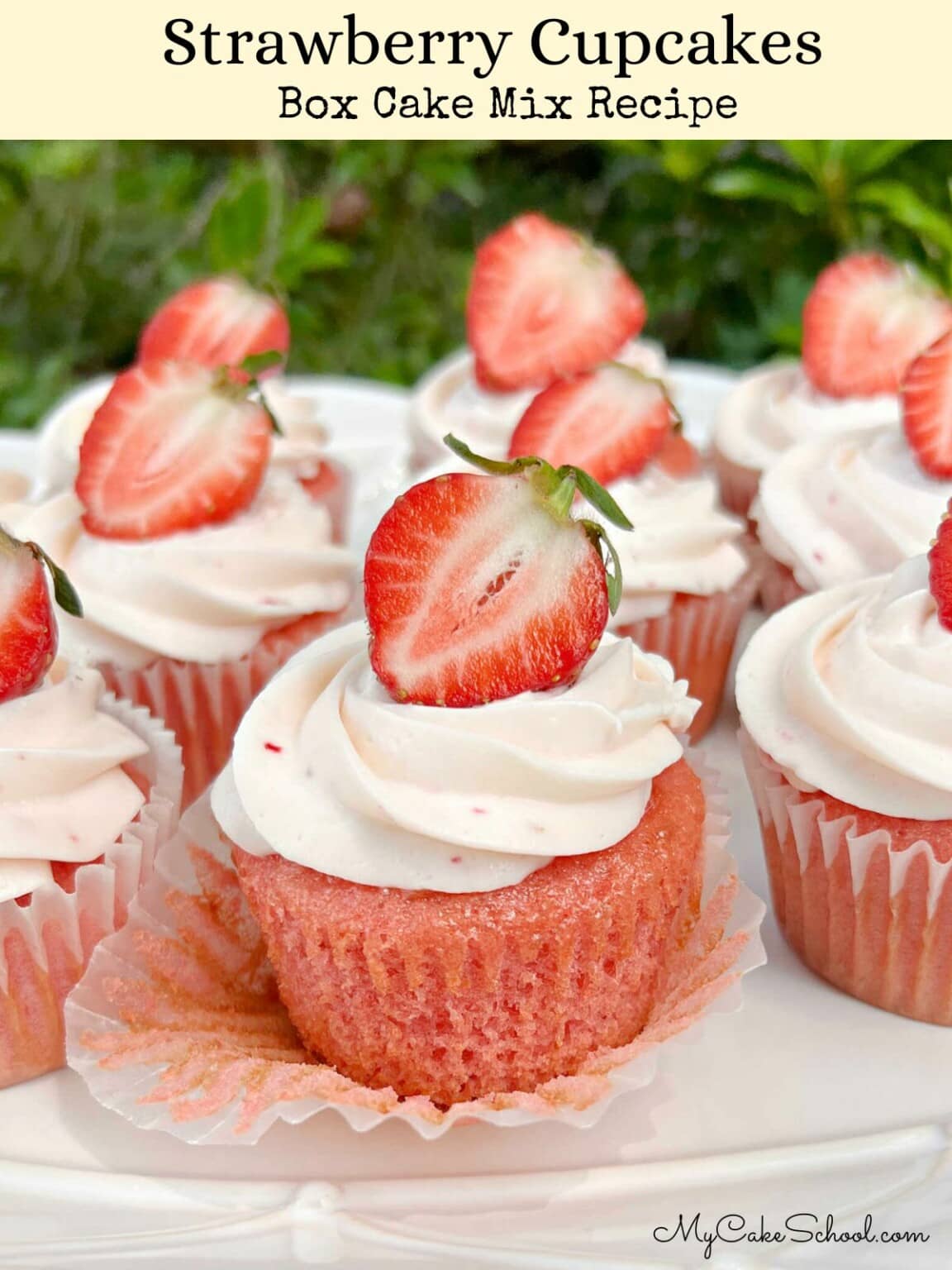 Strawberry Cupcakes (Box Mix) - My Cake School