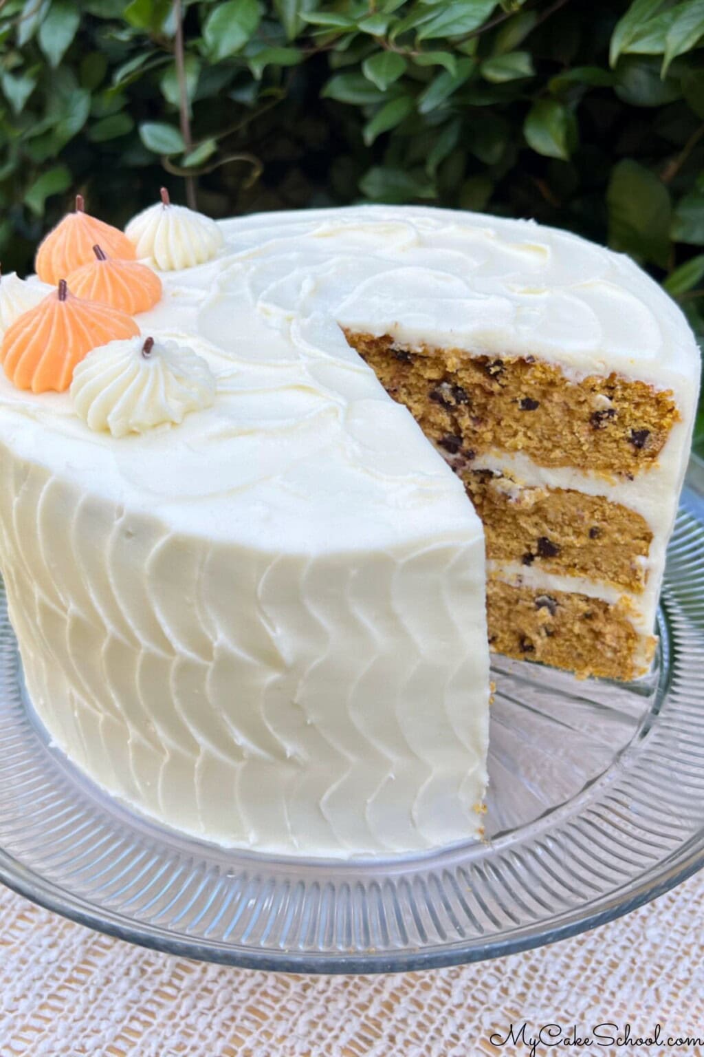 Pumpkin Chocolate Chip Cake - My Cake School
